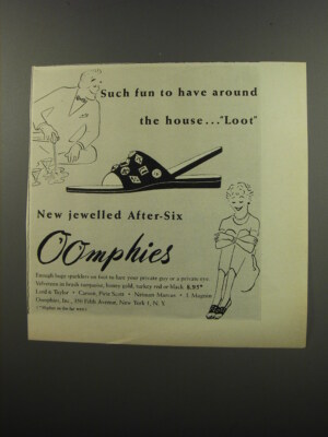 1953 Oomphies Shoes Advertisement - Such fun to have around the house ...