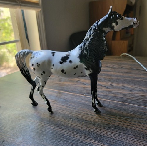 Custom Painted Black/White Spotted Breyer Horse | eBay