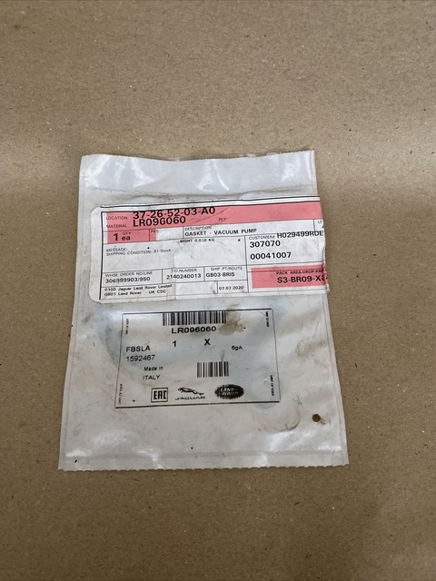 Genuine Land Rover Vacuum Pump Gasket 3.0 V6 Diesel LR096060 / Lr077841 ...