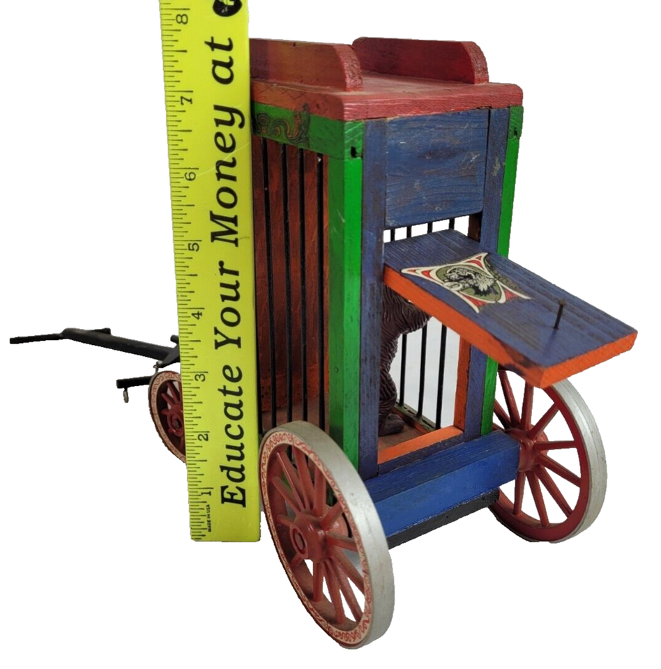 Vintage Circus Wagon Wooden Model Set Wagon Master Elephants Helvie ...