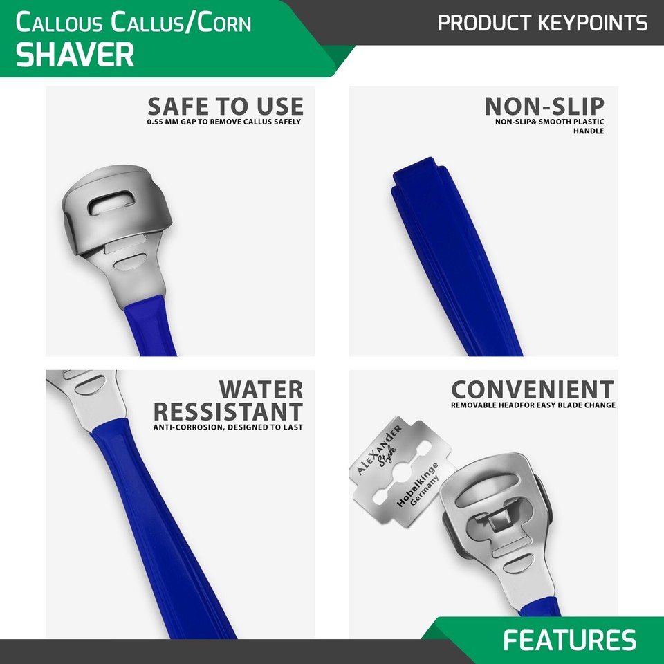 Pedicure Callous Callus Shaver 5.75" Foot Hard Tough Skin Corn Remover ...