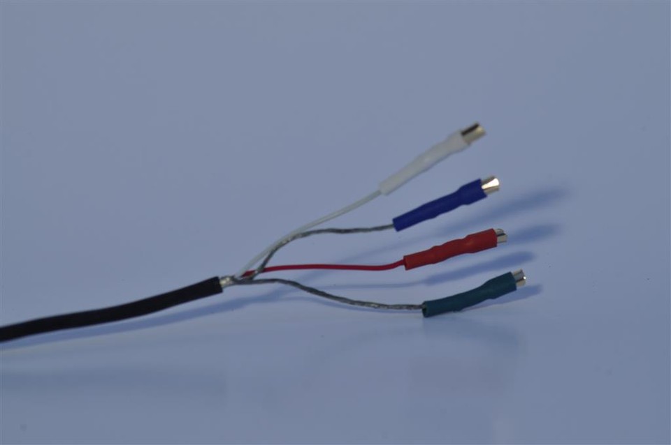 Tonearm wire loom SHIELDED, fits 1.2 ~1.3mm cartridge pins rewire cable ...