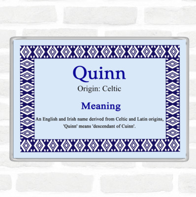 Quinn Name Meaning Jumbo Fridge Magnet Blue | eBay UK