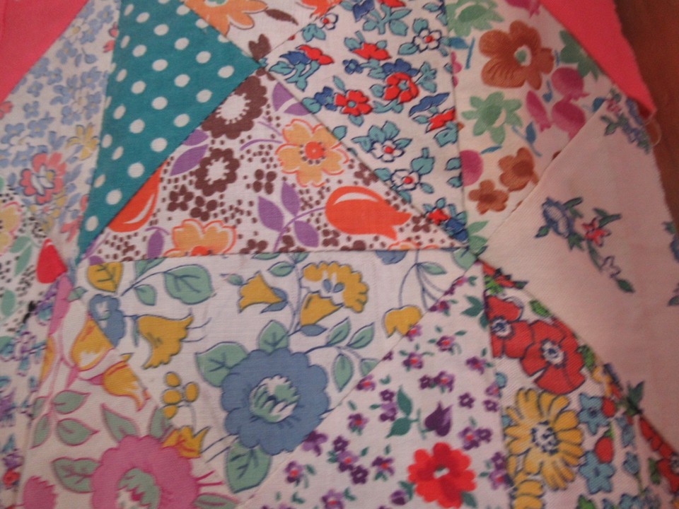 Vintage Quilt Squares Unfinished Project 35 Squares Memory Fabrics ? | eBay