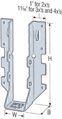 150 Pack Simpson Strong Tie LUS210Z 2x10 Light Double Shear Joist ...