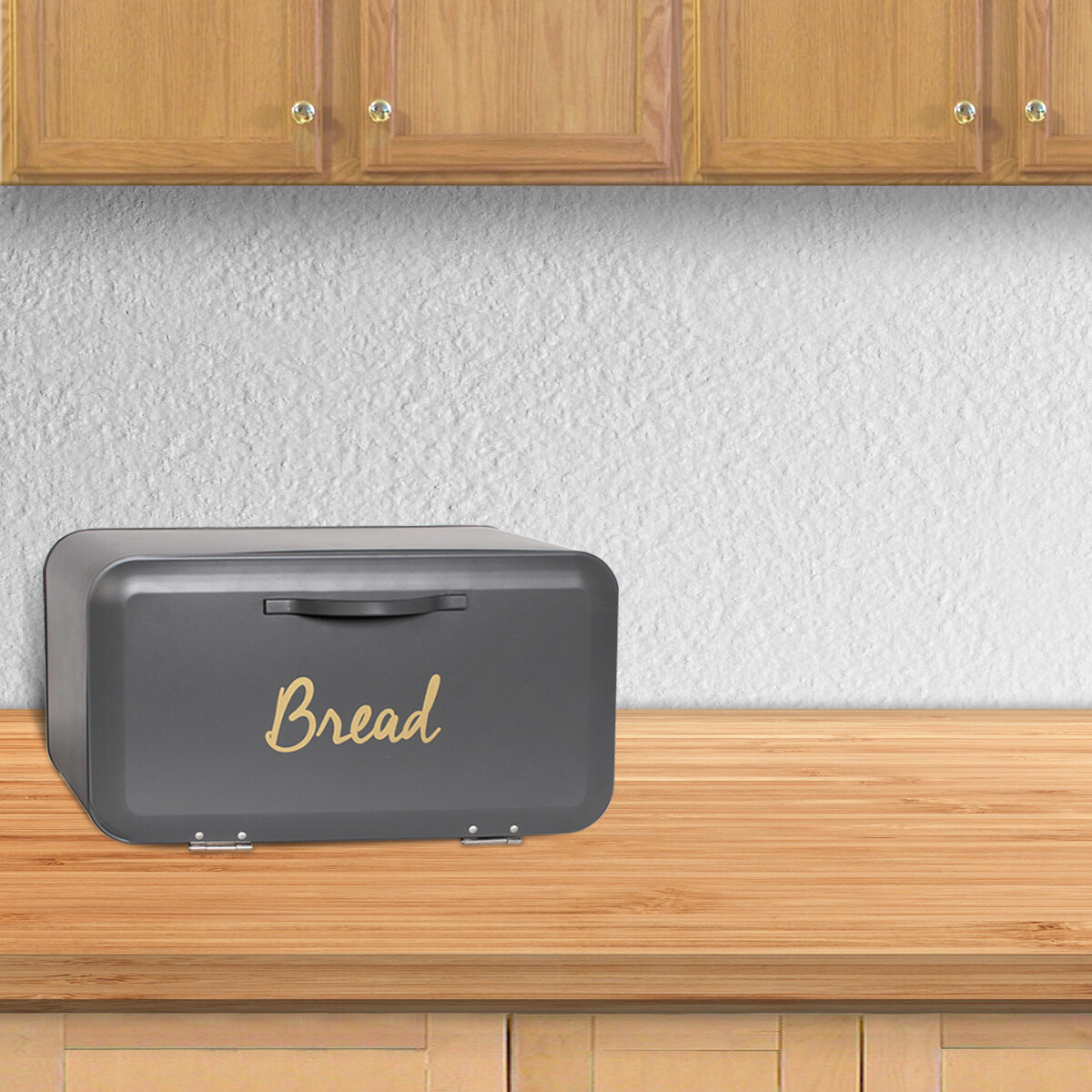 Grey Modern Bread Bin Kitchen Loaf Storage Box Large | eBay