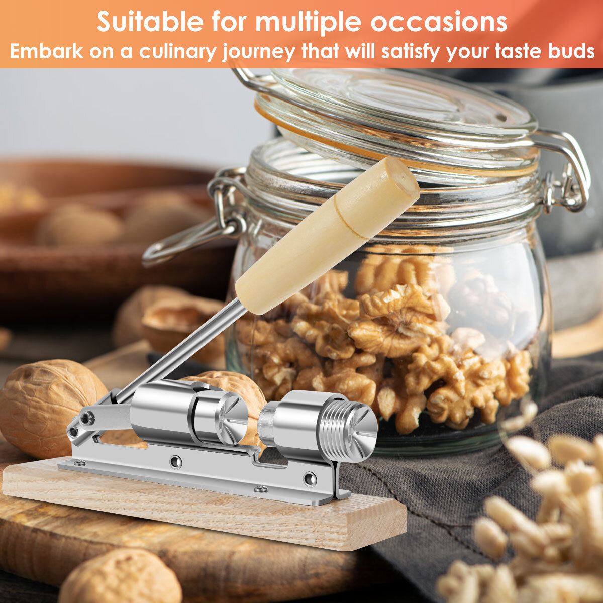 Pecan Nut Cracker Tool for Easy Cracking Heavy Duty Nut Sheller with ...
