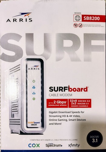New *~ Motorola ARRIS SURFboard SB8200 32x8 DOCSIS 3.1 Cable Modem 10 ...