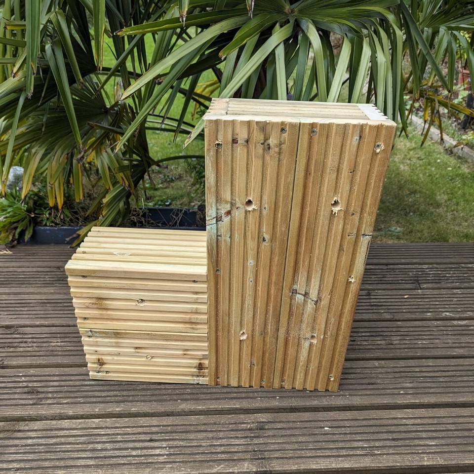 Corner Wooden Decking Planter Garden Patio Trough Flower Plant Pot ...