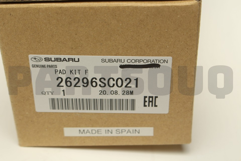 26296SC021 Genuine Subaru PAD KIT-F 26296-SC021 | eBay