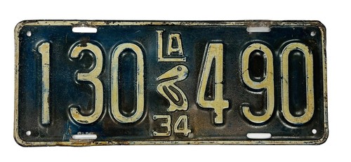 1934 louisiana license plate - original paint | eBay