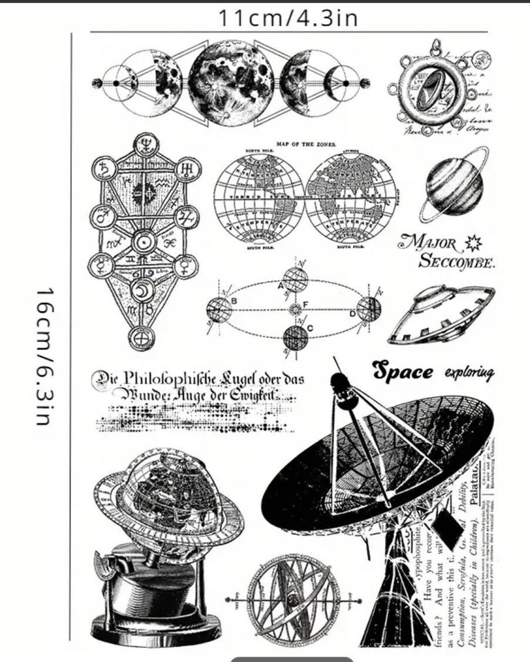 Astronomy Clear Cling Stamps | eBay