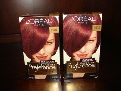 2 LOREAL Superior Preference Long Lasting Hair Color Dye RR04 Intense ...