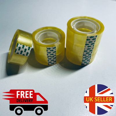 Pack of 6 Sellotape 18mm 20m Clear Sticky Tape Cellotape School Office ...