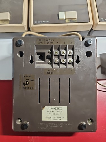 Bogen Intercom System Vintage Series D-101, Model IE-7 Not Tested | eBay