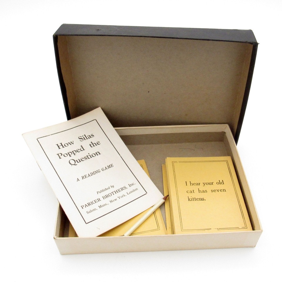 Antique HOW SILAS POPPED THE QUESTION Game Parker Brothers 1910s ...