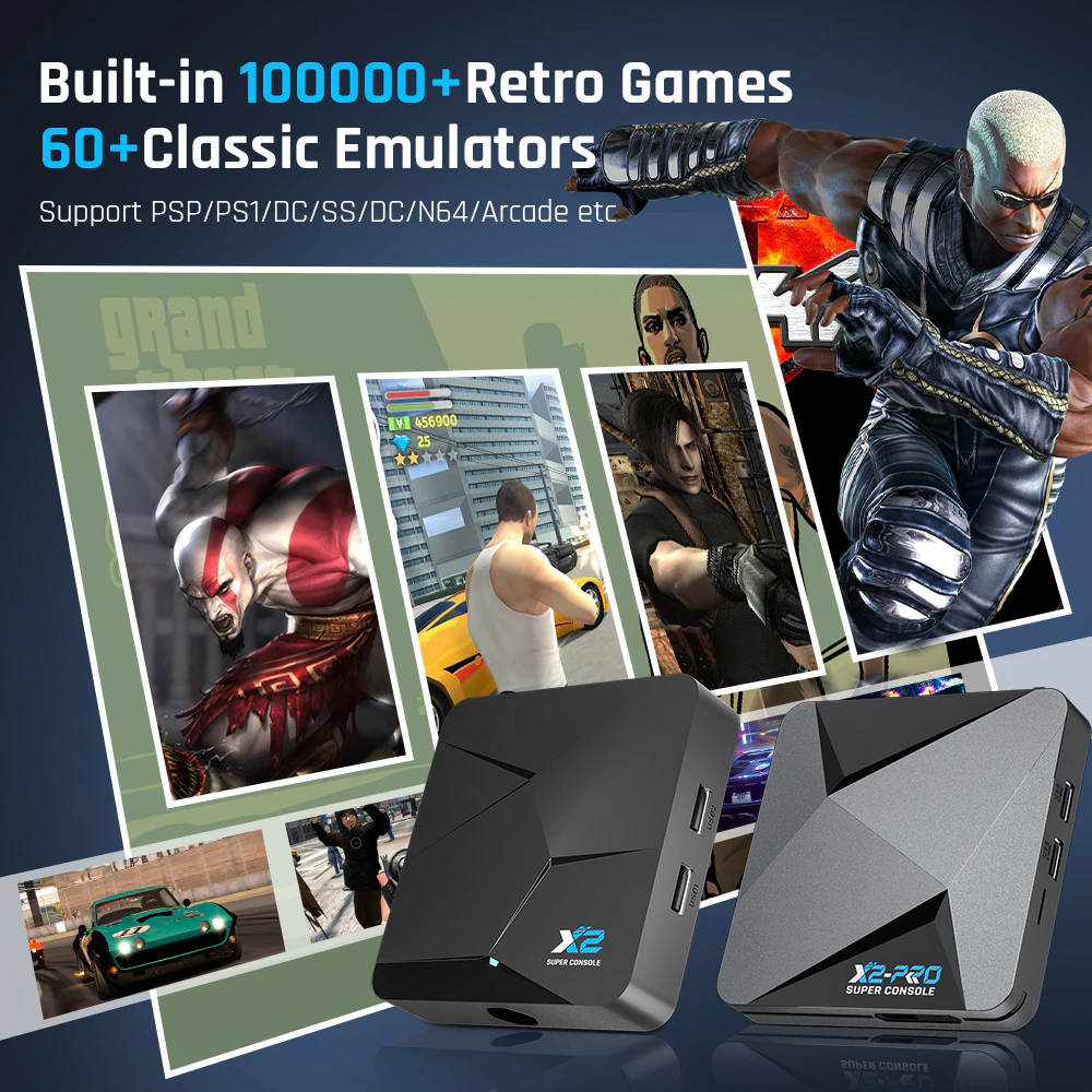 KINHANK Super Console X2 100000 Retro Game Console Psp/Ps1/Sega Saturn ...