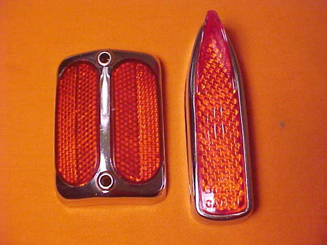 Vintage Red Columbia Bicycle Rear Fender Reflector + 1 Cateye ( Lot 1 ...