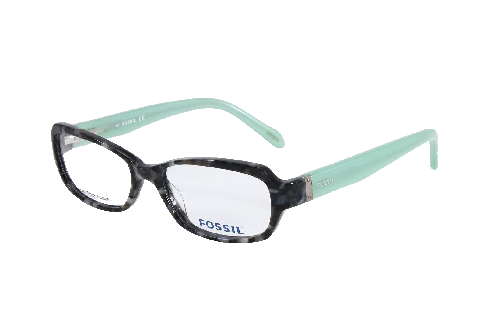 Fossil Eyeglasses Women's Optical Frame FU4 Black Tortoise Mint 51mm ...