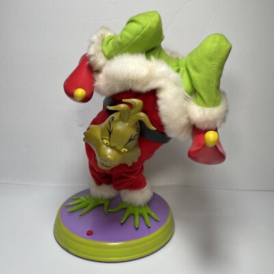 Dr. Seuss How The Grinch Stole Christmas Hand-Standing Singing Grinch ...