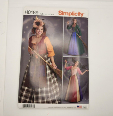 Simplicity Sewing Pattern H0189 U5 Misses' Costume Witch Sizes 16-24 | eBay