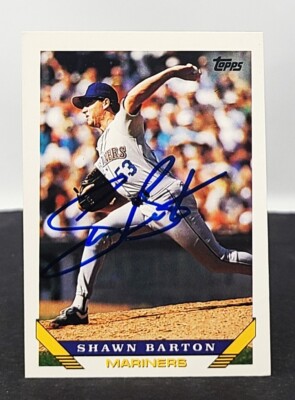SHAWN BARTON Signed Autographed 1993 Topps Baseball Card #569 Seattle ...