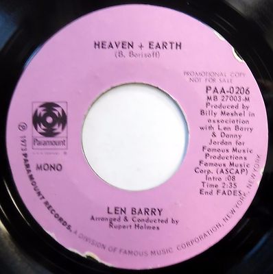 LEN BARRY 45 Heaven & Earth NEAR MINT Pop PROMO f676 | eBay