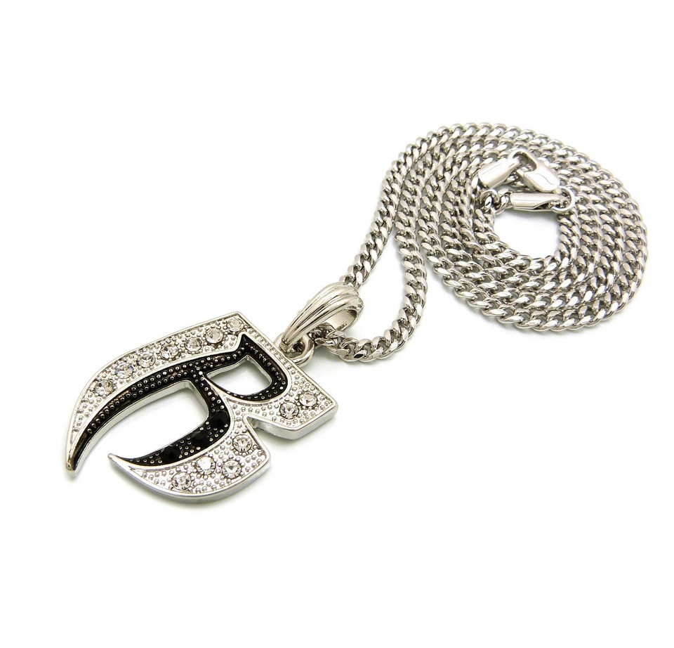 NEW 'R' RUFF RYDERS PENDANT & 24" VARIOUS CHAINS HIP HOP NECKLACES ...
