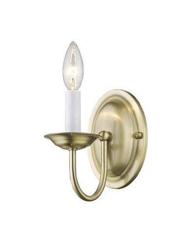 Livex Lighting 4151-91 Home Basics - 1 Light Wall Sconce in Farmhouse ...