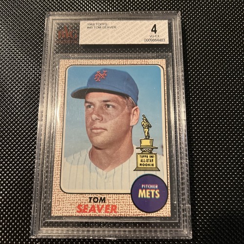 1968, Tom Seaver, "TOPPS" (BVG - 4) (Scarce / Vintage) Mets | eBay
