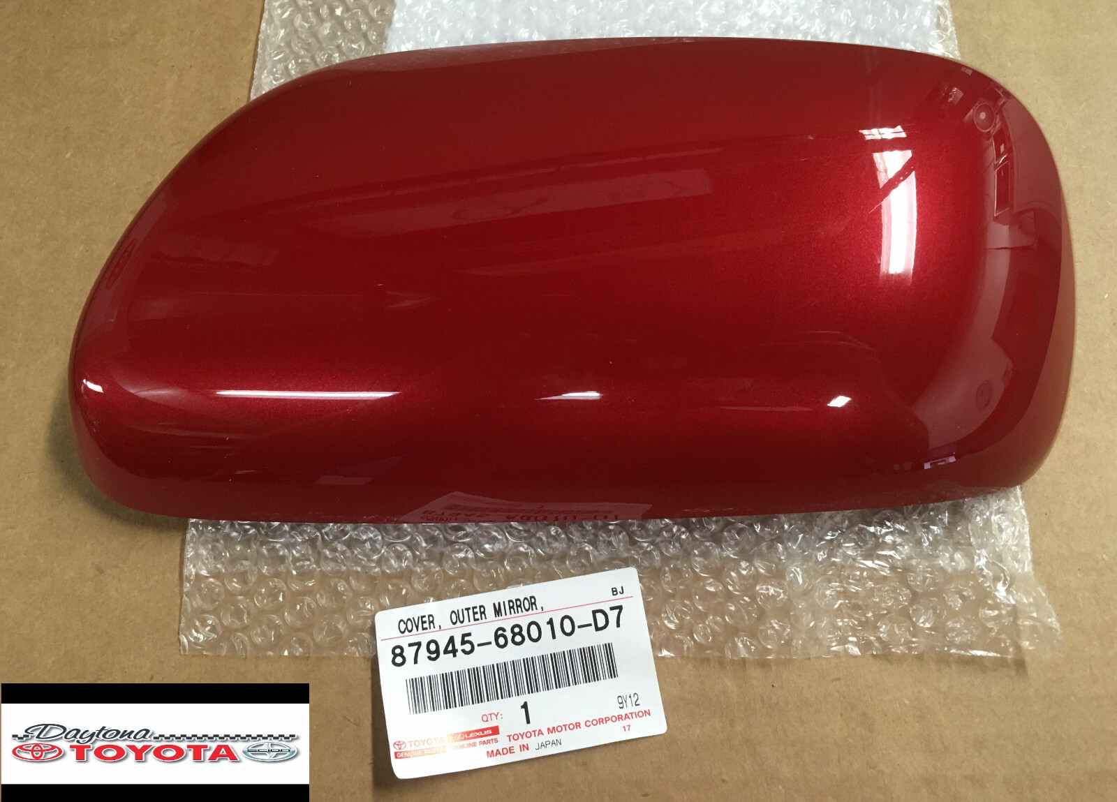 OEM TOYOTA PRIUS OUTER DRIVER MIRROR COVER RED 87945-68010-D7 FITS 2004 ...