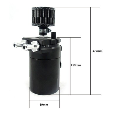 Universal Baffled Aluminum Oil Trap Reservoir Fuel Catch Tank With Air ...