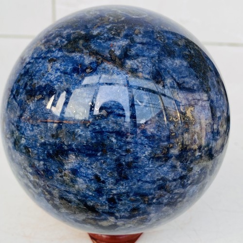 Natural Blue striped stone Sphere Crystal Quartz Ball Spiritual Healing ...