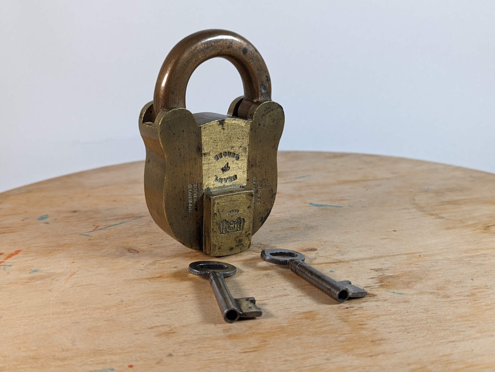 Antique Brass Lowe and Fletcher Padlock and 2 Keys! Willenhall, UK ...