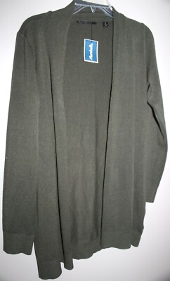 NWT CYRUS WOMEN'S ARMY GREEN LONG SLEEVE OPEN FRONT CARDIGAN SWEATER ...