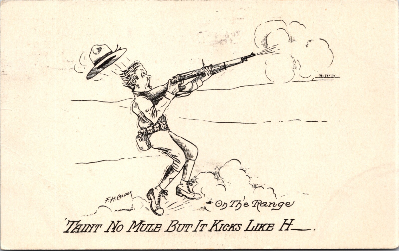 Taint No Mule But It Kicks Like H____, Soldier with Rifle, 1916 ...