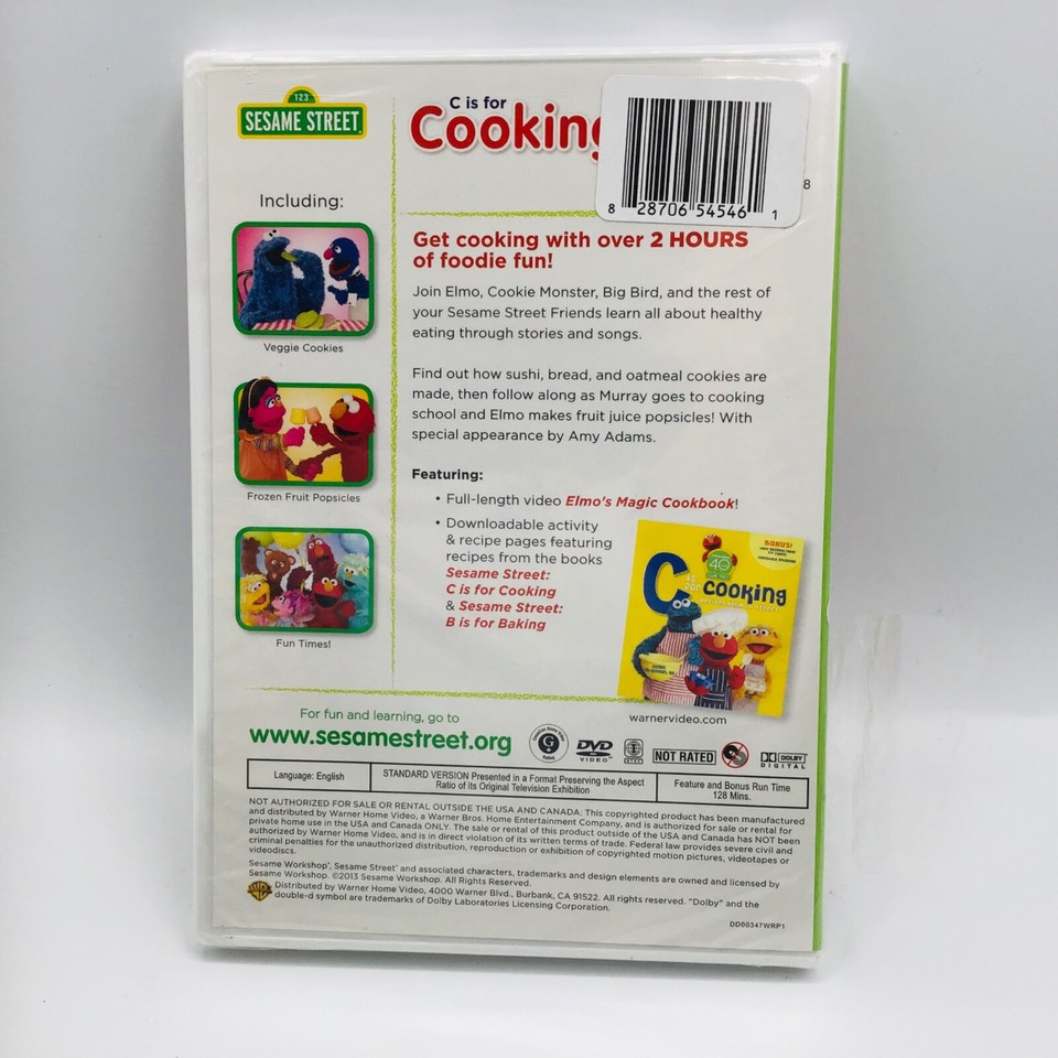 Sesame Street: C Is for Cooking (DVD) + Bonus Recipe Booklet Elmo ...