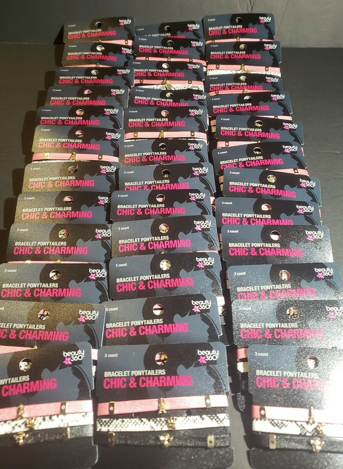 Lot of 36 CVS BEAUTY 360 BRACELET PONYTAILERS CHARMING PINK, WHITE ...