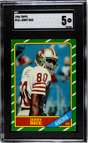 1986 Topps Football #161 Jerry Rice San Francisco 49ers RC Rookie HOF ...