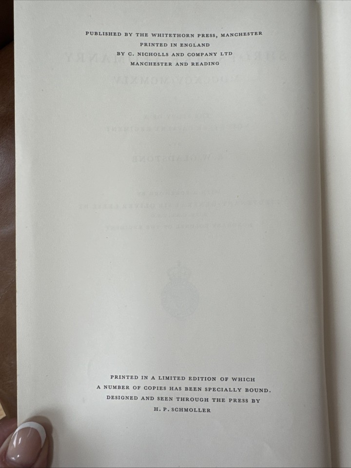 GLADSTONE, E. W.; The Shropshire Yeomanry MDCCXCV - MCMXLV. 1953 First ...