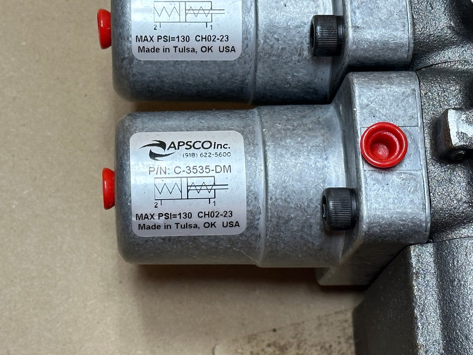 APSCO 35-UNI-2S-03 APG35 Hydraulic Coupling Adapter 2 Bank Valve ...