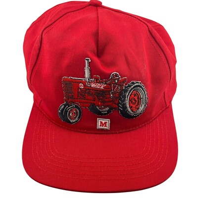 Vintage McCormick Farmall Tractor Snapback Hat Adjustable Cap OSFA | eBay