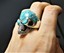 925 Sterling Silver Skull Natural Turquoise Skull Ring Heavy 26 grams ...