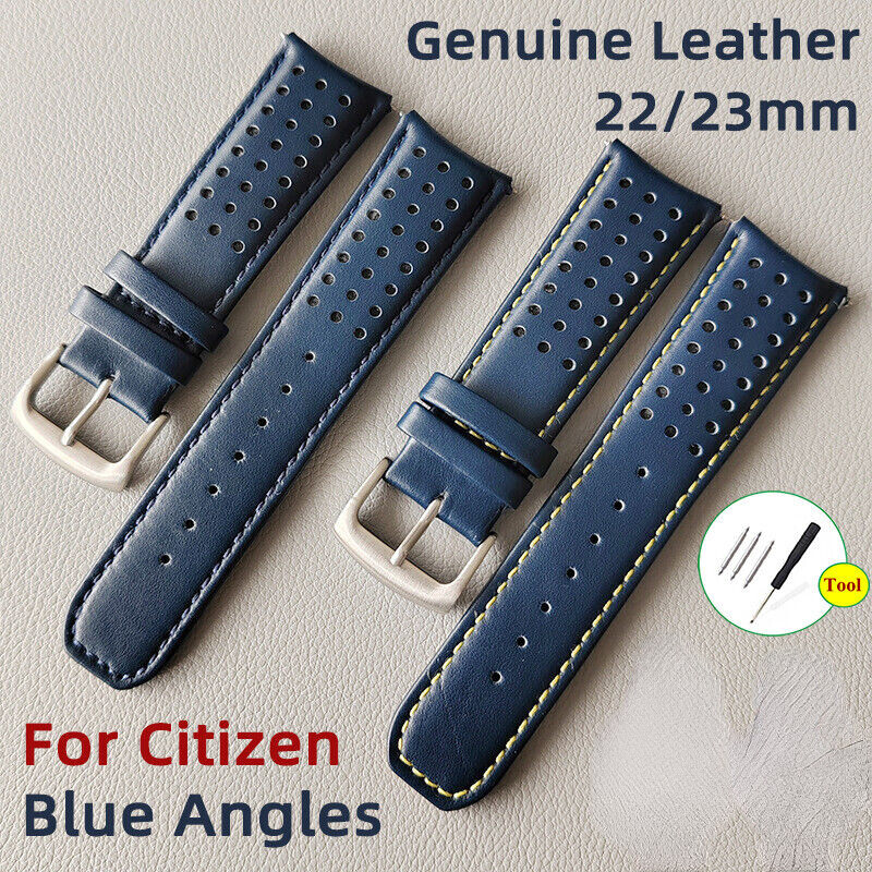 For Citizen Blue Angels Watch Band AT8020-03L AT9031-52L Leather Strap ...