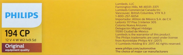 Side Marker Light Bulb-Base Philips 194CP for sale online | eBay