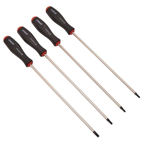4pc LONG REACH 250mm LENGTH TORX SCREWDRIVER SET MAGNETIC T15 T20 T25 ...