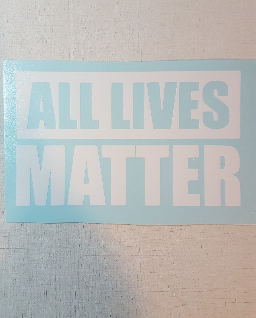 3x ALL LIVES MATTER Vinyl Decal Car Window Bumper Sticker All Lives ...