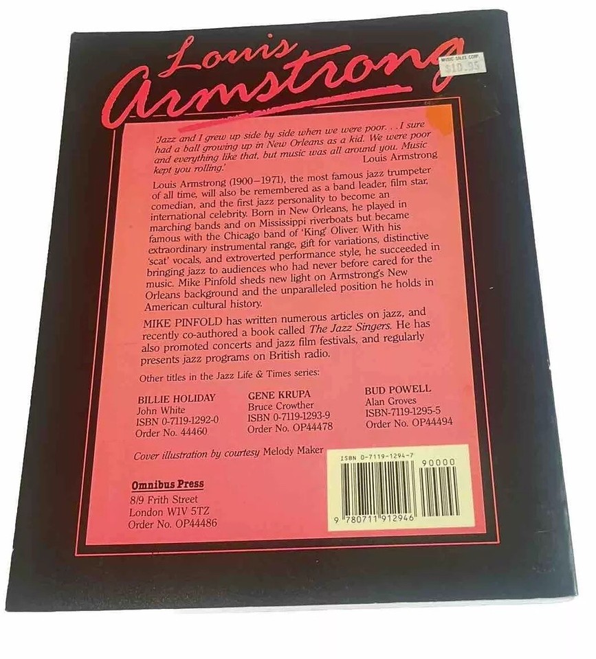Louis Armstrong Jazz New Orleans Book Mike Pinfold 1987 Life & Times ...