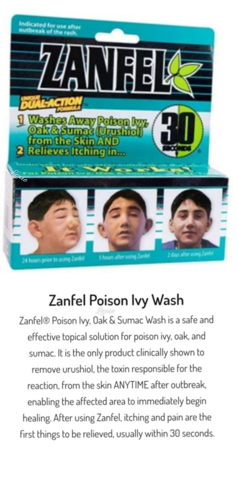 Zanfel Poison Ivy Oak & Sumac Wash Away Poison Ivy Full Sz 1fl New ...