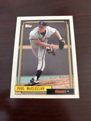 1992 Topps Paul McClellan San Francisco Giants #424 | eBay